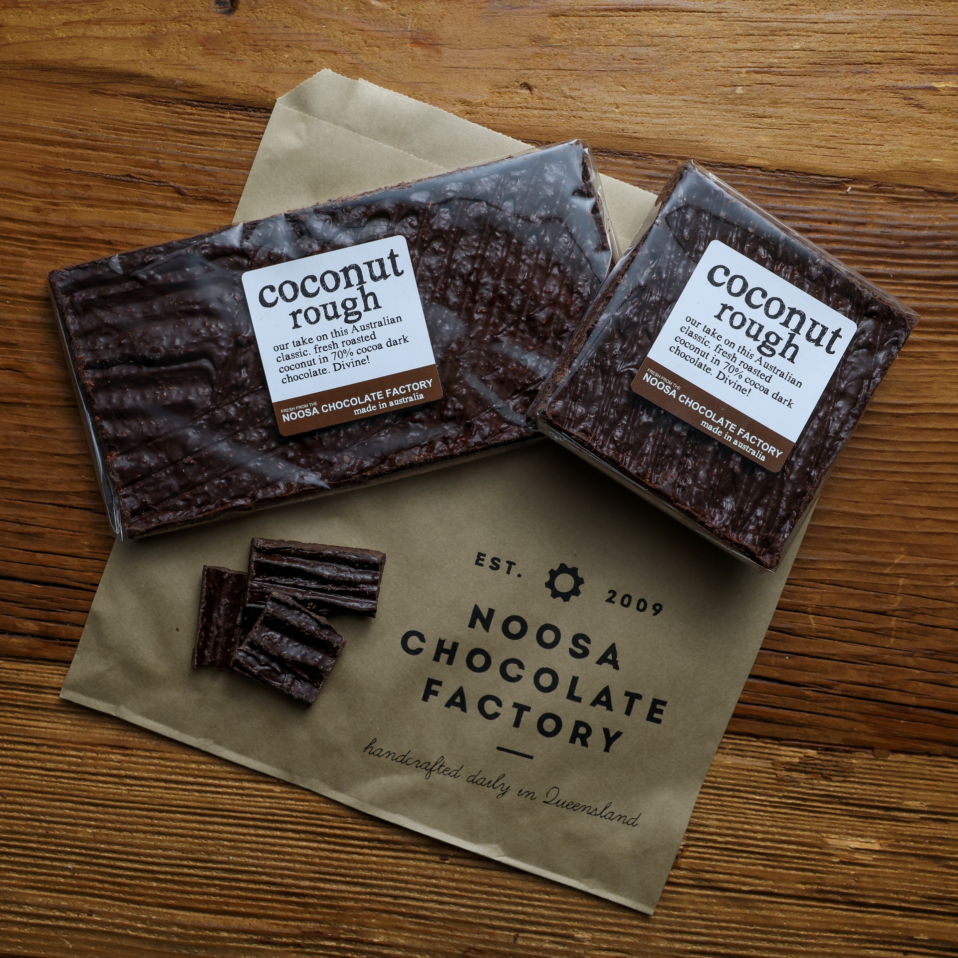 Coconut Rough Slab / 36% Cocoa | Noosa Chocolate Factory