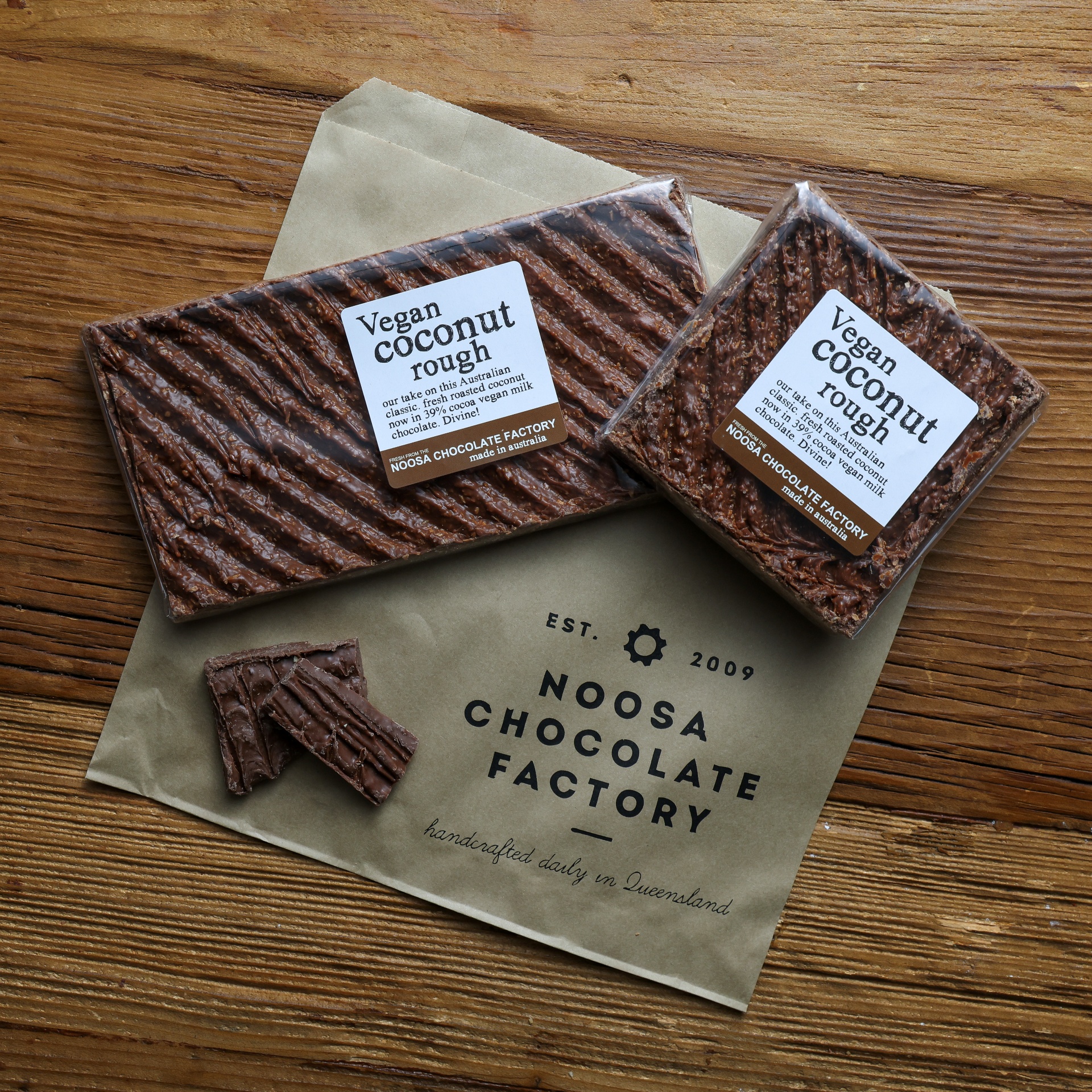 Coconut Rough Slab / 36% Cocoa | Noosa Chocolate Factory