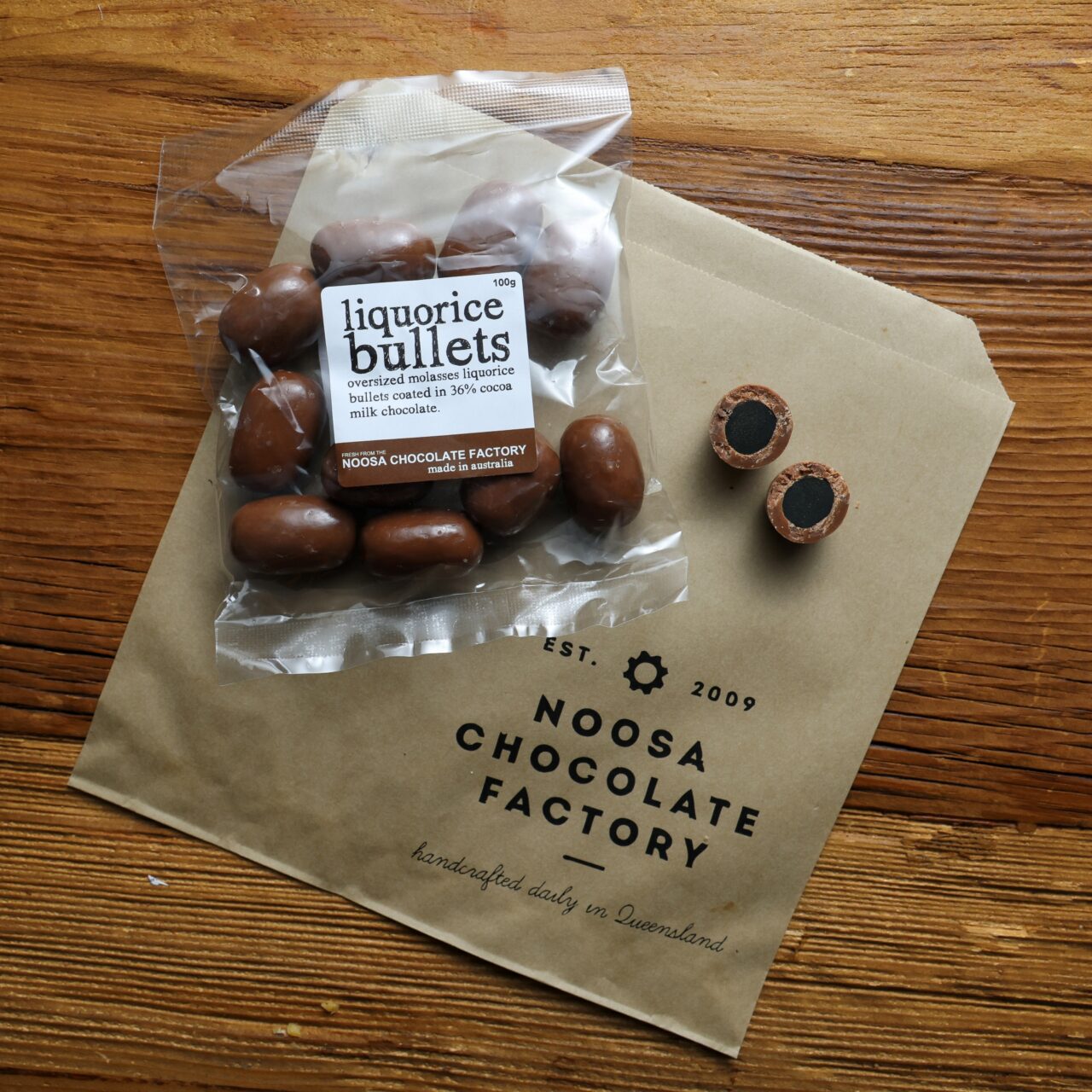Liquorice Bullets / 36% Cocoa | Noosa Chocolate Factory